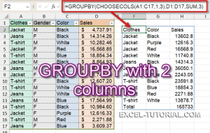 GROUPBY vs SUMIF in Excel